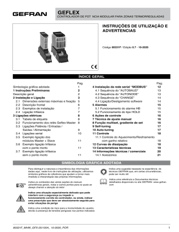 gefran GFX Power controller Instrucciones de operación | Manualzz