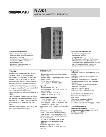 gefran R-A/D8 Module Scheda dati | Manualzz