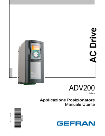 gefran ADV200 Inverter Manuale utente | Manualzz