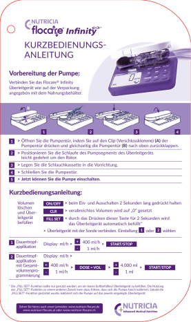 Nutricia flocare infinity Kurzbedienungsanleitung | Manualzz