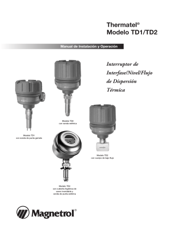 Magnetrol Thermatel TD2 Instrucciones de operación | Manualzz