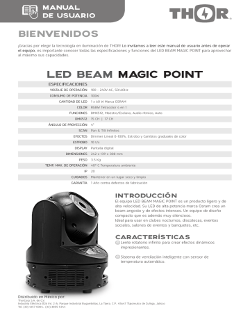 Thor LED BEAM MAGIC POINT Manual de usuario | Manualzz