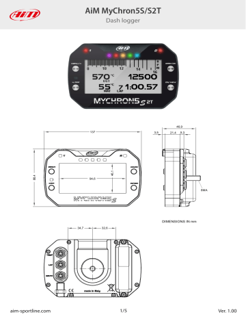 AIM MYCHRON5/ MYCHRON5 2T Technical Sheet | Manualzz