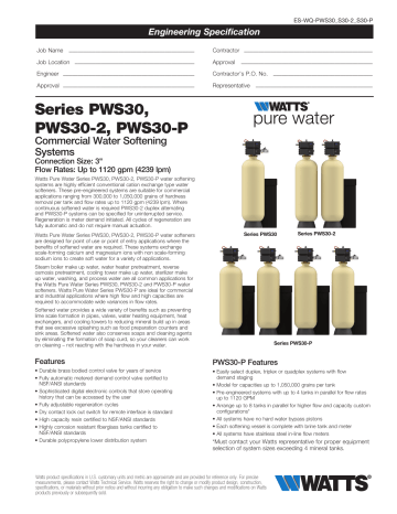 Watts PWS30-2 Meter Demand Duplex Alternating Water Softeners ...