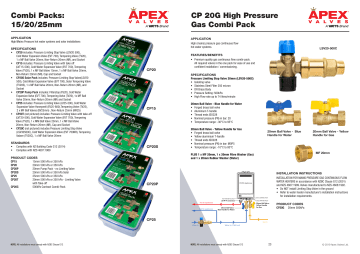 APEX Valve Packs Complete Valve Solutions Specification | Manualzz