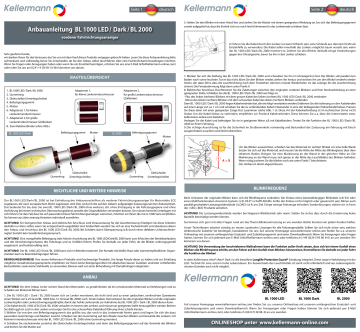 kellermann BL 1000 LED Installation Instructions | Manualzz