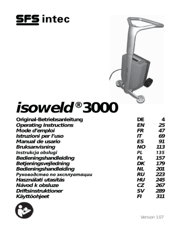 SFS intec isoweld 3000 Manuel utilisateur | Manualzz