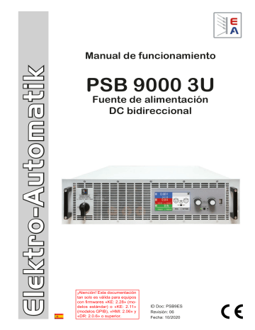 Electro-Automatik PSB 9000 3U Instrucciones de operación | Manualzz