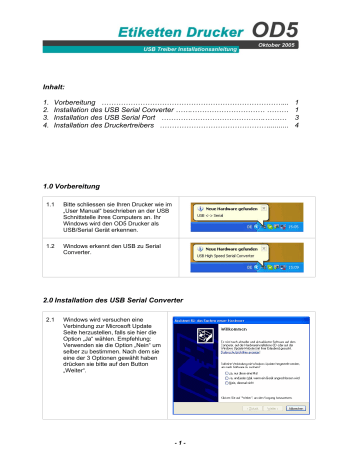 OPAL Holding OD5 Installationsanleitung | Manualzz