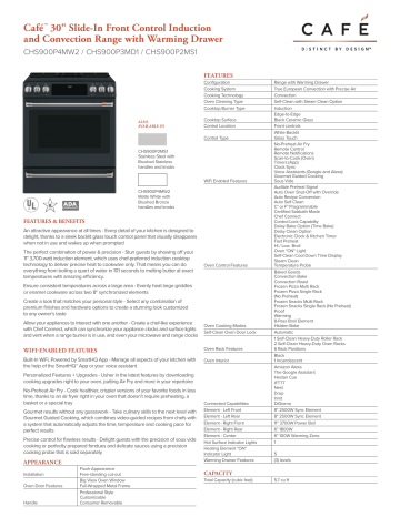 Cafe CHS900P2MS1 30-in 5 Elements Self-Cleaning and Steam Cleaning ...