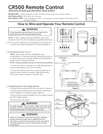 Fanimation CR500 3-Speed White Handheld Ceiling Fan Remote Control ...
