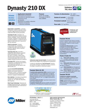 Miller Dynasty® 210 DX specificazione | Manualzz