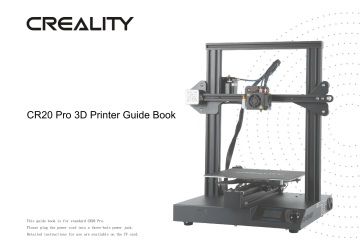 Creality CR20Pro Manual Book | Manualzz