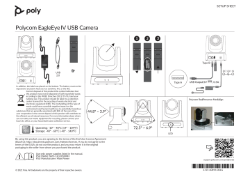 Poly EagleEye IV USB Camera Setup Sheet | Manualzz
