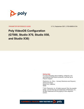 Poly Studio X50 Reference guide | Manualzz