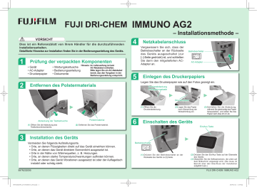 FujiFilm FUJI DRI-CHEM IMMUNO AG2 Installationsanleitung | Manualzz