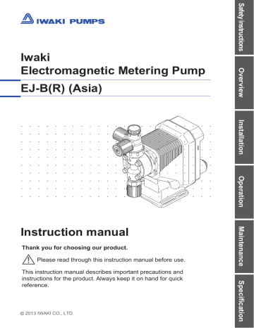 IWAKI EJ-B16 Instruction Manual | Manualzz