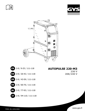 GYS AUTOPULSE 220-M3, AUTOPULSE 320-T3 Manual Del Usuario | Manualzz