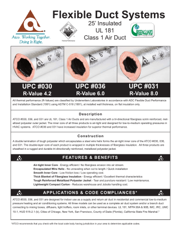 Atco Rubber Products 13602507 7 in. x 25 ft. Flexible Air Duct R6 ...