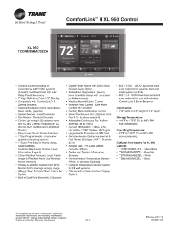 Trane BAY24VRPAC52DA 24V Relay Panel Specification | Manualzz