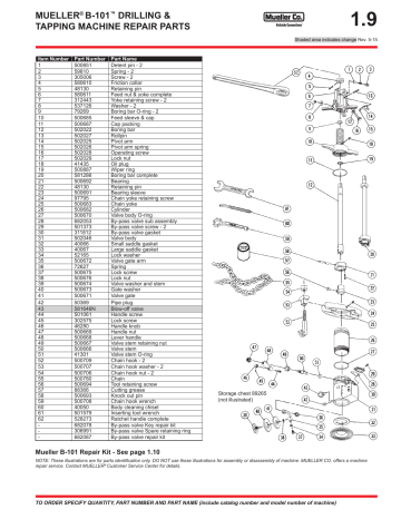 Mueller Company 500694 Tool Retaining Bolt and Screw for B-101 ...