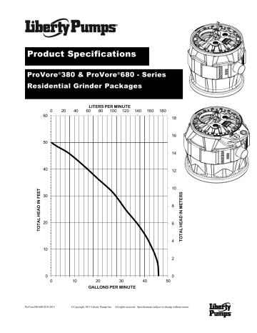 Liberty Pumps P682XPRG102-2 ProVore® 680 Series 1 hp 230V Sewage Pump ...