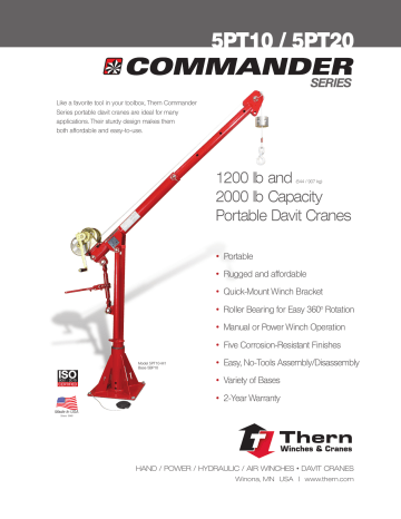 Thern 5PT20GM1 Galvanized CRANE Specification | Manualzz