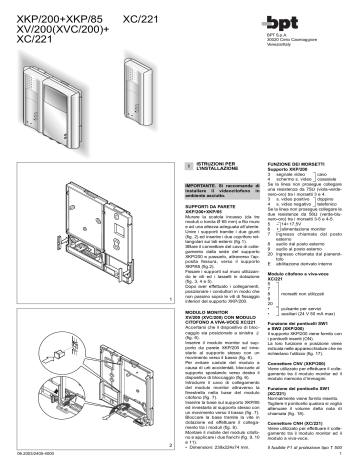 Bpt XC/221 Installationsanleitung | Manualzz