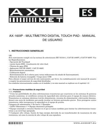 Axio MET AX-160IP Manual de usuario | Manualzz