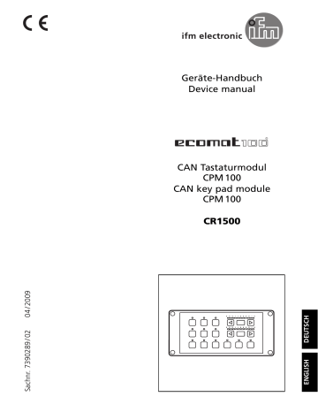 IFM ECOMAT 100 CR1500 Device Manual | Manualzz