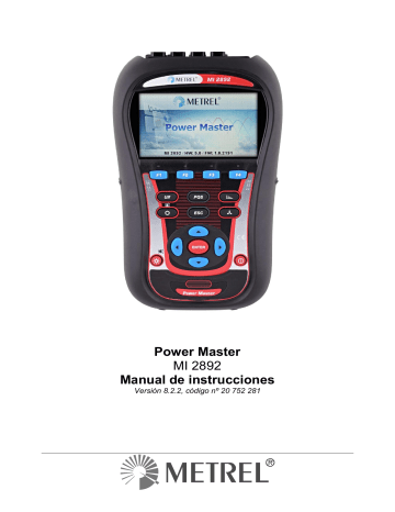 METREL Master Q4 MI 2885 Manual de usuario | Manualzz