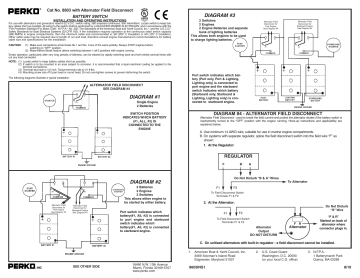 Perko 8603 Heavy Duty Battery Selector Switch Installation Instructions ...