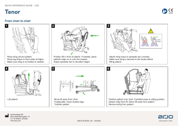 Arjo Tenor Quick Reference Guide | Manualzz