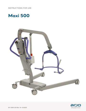 Arjo Maxi 500 Instructions for use | Manualzz