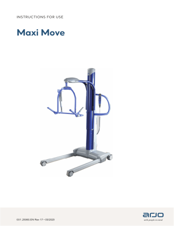 Arjo Maxi Move Instructions for use | Manualzz