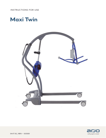 Arjo Maxi Twin Instructions for use | Manualzz