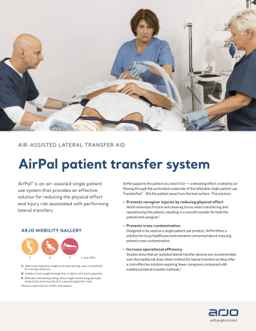 Arjo AirPal Specification | Manualzz