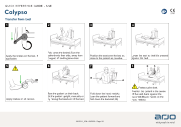 Arjo Calypso Quick Reference Guide | Manualzz
