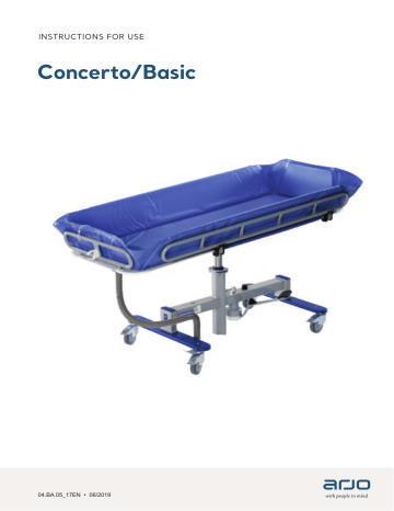 Transfers with Concerto/Basic Shower Trolley. Arjo Concerto and Basic | Manualzz