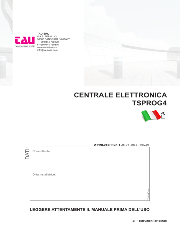 Tau 800TSPROG4 Programmatore elettronico per la gestione di 4 ...