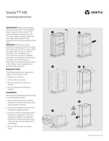 Vertiv VR Rack Instructions | Manualzz