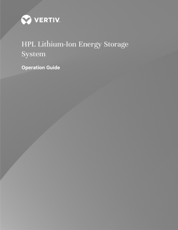 Vertiv HPL Lithium Ion Energy Storage System User Manual | Manualzz