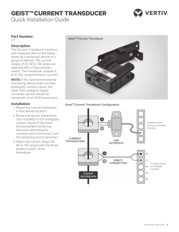 Vertiv Geist CT Quick Installation Guide | Manualzz