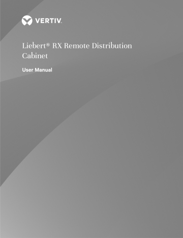 Vertiv Liebert® RX Remote Distribution Cabinet User Manual | Manualzz