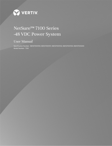 Vertiv UM582127000100 Netsure 7100 User Manual | Manualzz