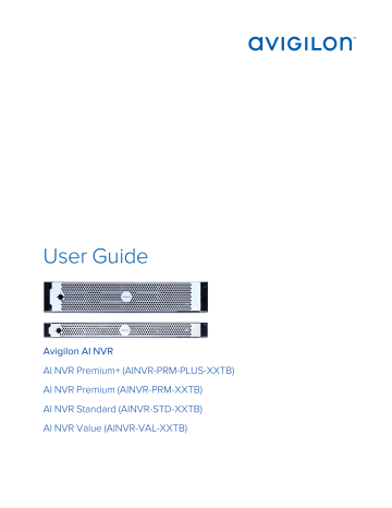 Avigilon AI NVR Installation Guide | Manualzz