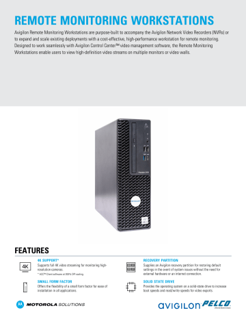 Avigilon Remote Monitoring Workstations Datasheet | Manualzz