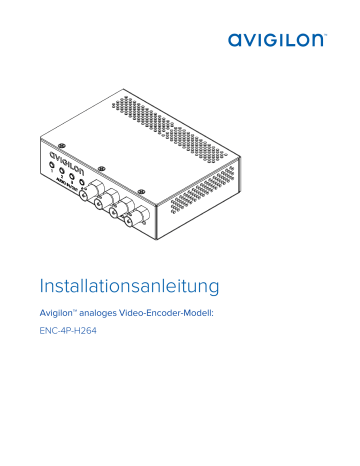 Avigilon Analog Video Encoder Installationsanleitung | Manualzz
