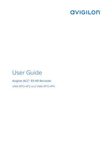 Avigilon ACC ES Recorder User Guide | Manualzz