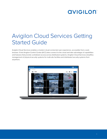 Avigilon Cloud Services User Guide | Manualzz